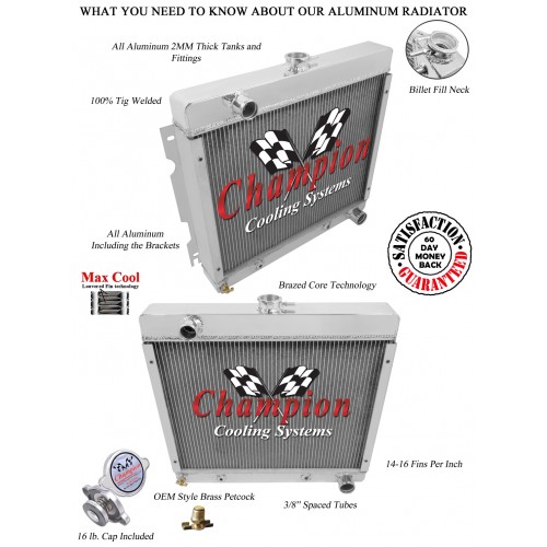 Champion Core 3-Row Aluminum Radiator