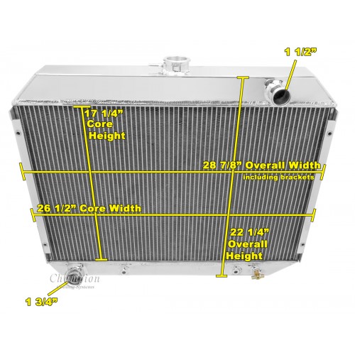 Champion 4-Row Aluminum Radiator