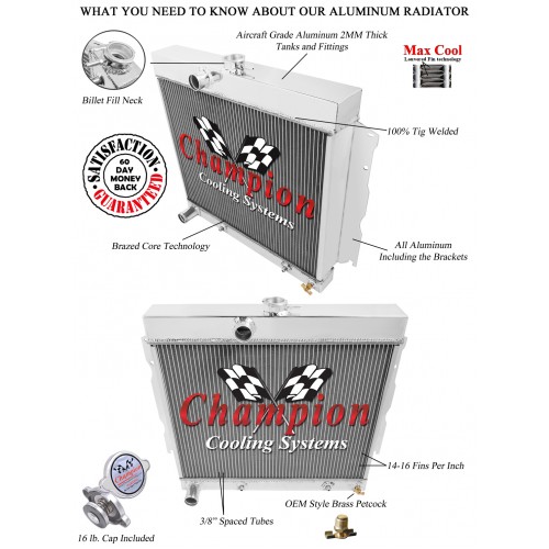 Champion 4-Row Aluminum Radiator