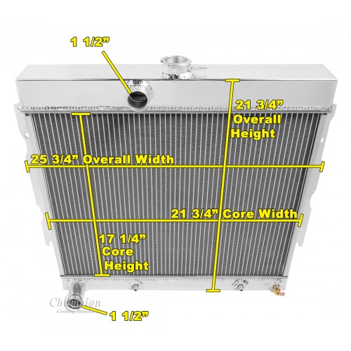 Champion 4-Row Aluminum Radiator