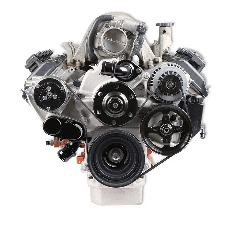 Holley Mid-Mount As-Cast Complete Accessory System