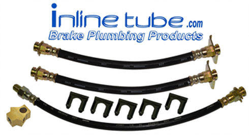 Inline Tube Brake Hose Kit, 9" Drum Brakes