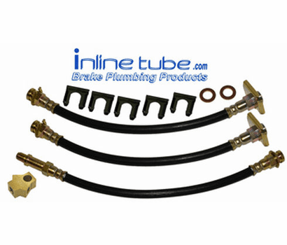 Inline Tube Brake hose Kit, Drum brakes