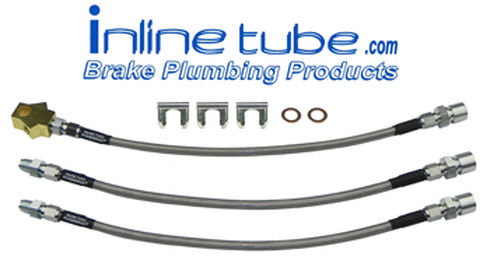 Inline Tube Brake hose Kit, Drum Brakes Dana Rear End