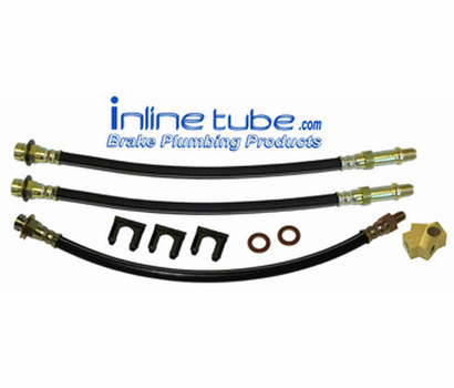 Inline Tube Brake Hose Kit, Drum Brakes Dana Rear End