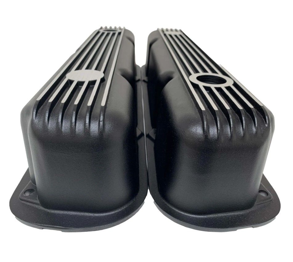 Mancini Racing - A Eng. Black All-Finned Valve Cover Set