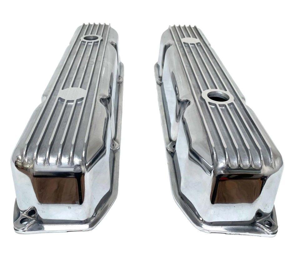 Mancini Racing - B/RB Eng. Polished All-Finned Valve Cover Set