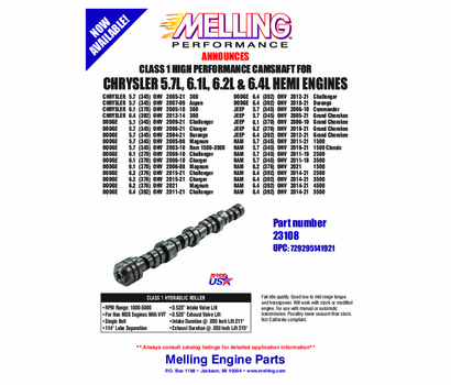 Melling Class 1 Camshaft