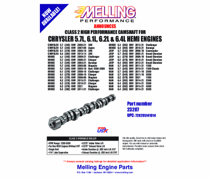 Melling Class 2 Camshaft