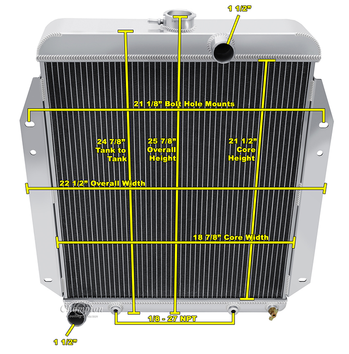 Champion - Dodge A100 Van & Truck Radiator