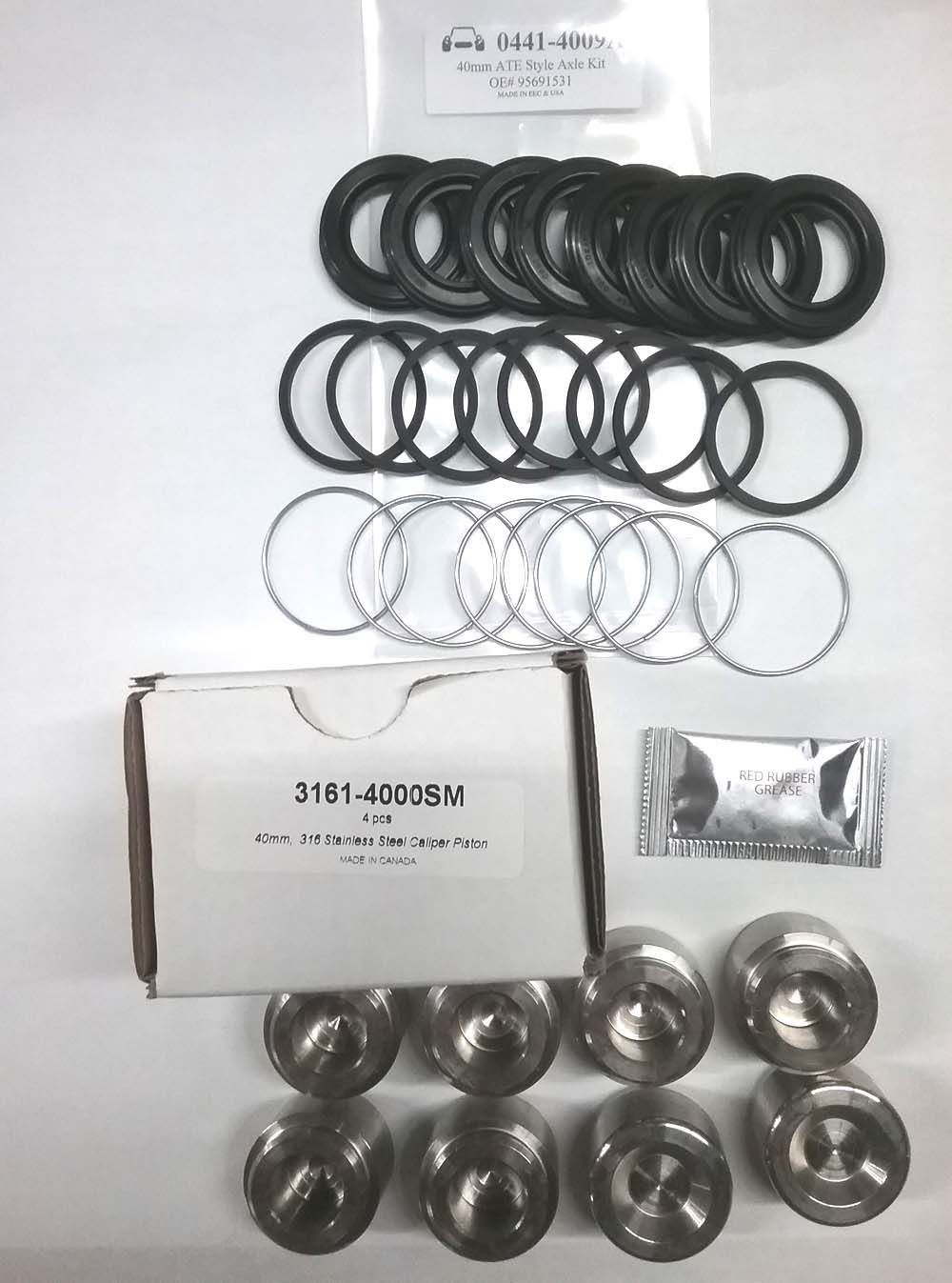 Ferrari Testarossa, 365 & 308 - ATE Style Axle Kit with Eight 316 ...