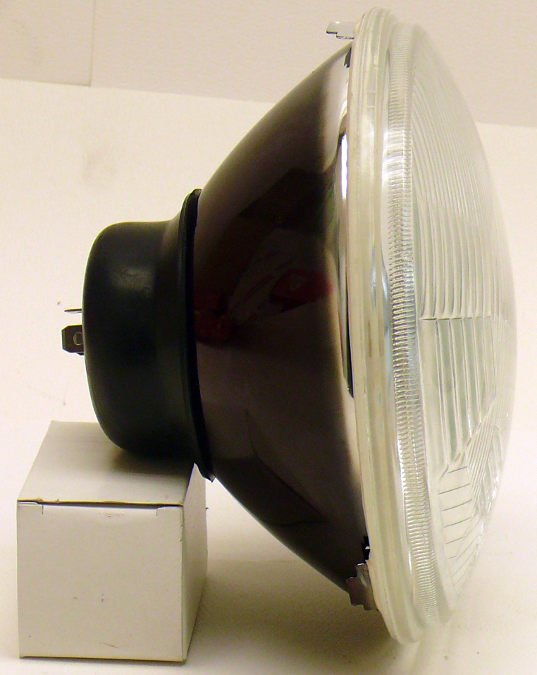 Quality Spares H4 7" Round Headlamp Replacement with Curved Lens