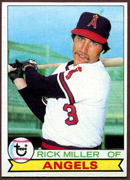 1979 Topps #654 Rick Miller Baseball Card - California Angels