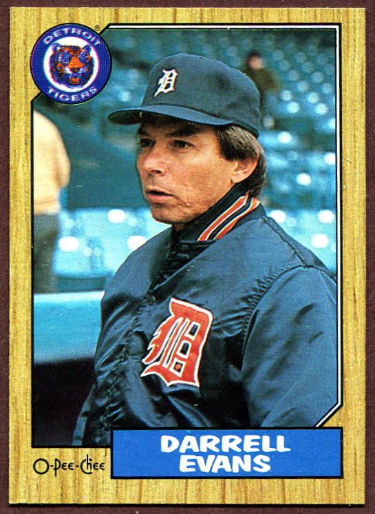 1987 O-Pee-Chee #265 Darrell Evans Baseball Card - Detroit Tigers