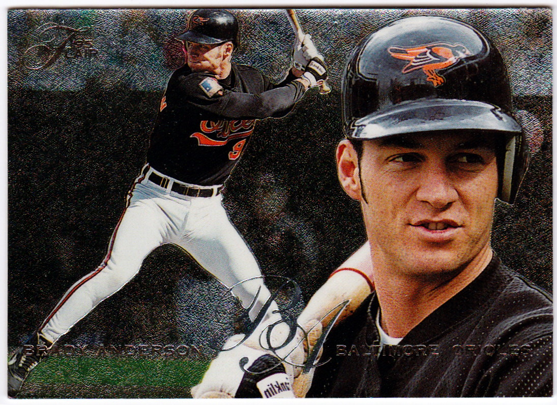 1995 Flair #1 Brady Anderson Baseball Card - Baltimore Orioles