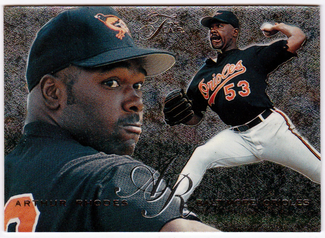 1995 Flair #8 Arthur Rhodes Baseball Card - Baltimore Orioles