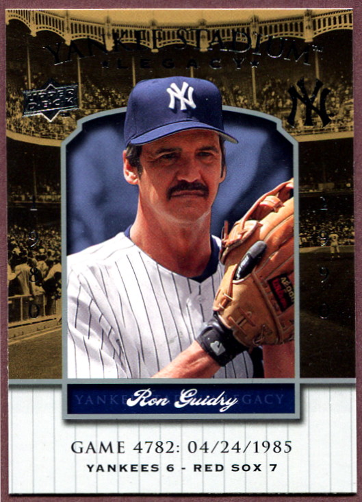 2008 Upper Deck Yankee Stadium Legacy Collection #4782 Ron Guidry ...