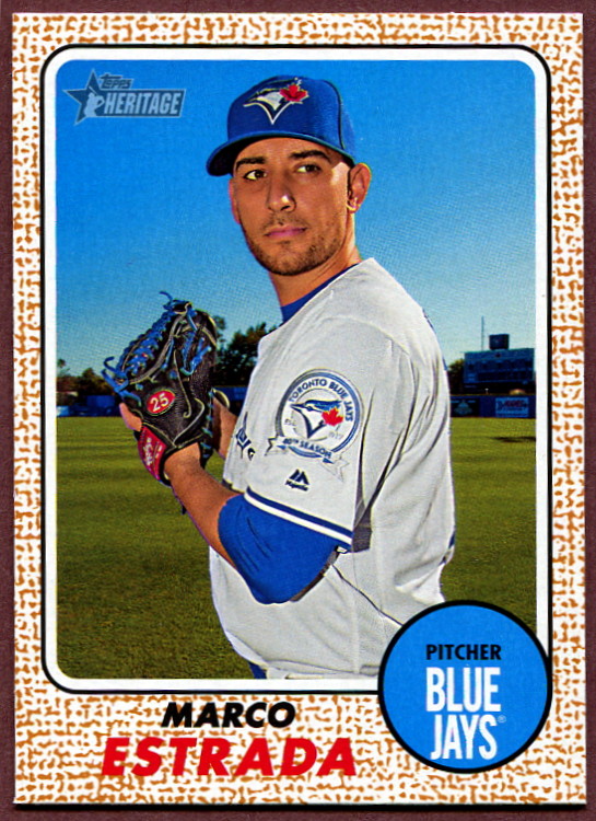 2017 Topps Heritage #61 Marco Estrada Baseball Card - Toronto Blue Jays
