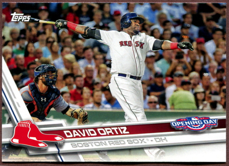 2017 Topps Opening Day #34 David Ortiz Baseball Card - Boston Red Sox