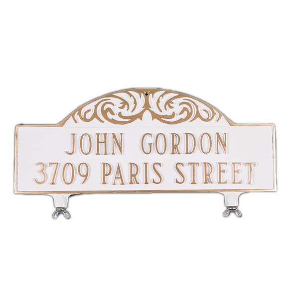 2 Line Mailbox Address Sign - Double Sided Mailbox Topper House Number ...