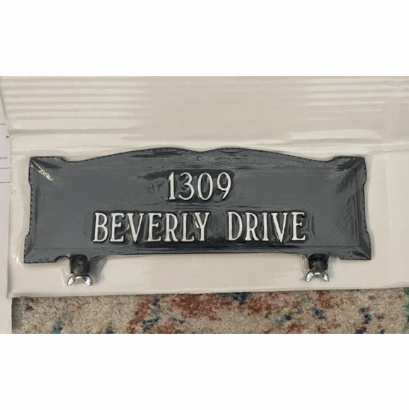 2 Line Mailbox Address Sign - Mailbox Topper Address Plaque