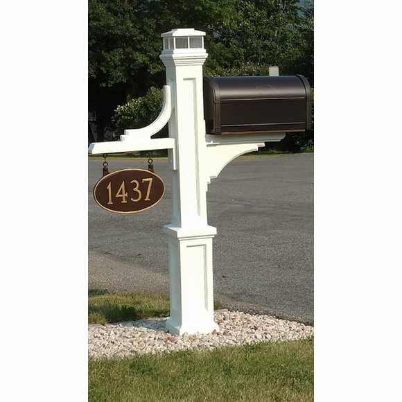 2 Sided House Hanging Number Sign - Oval Address Plaque - Choose Your Color