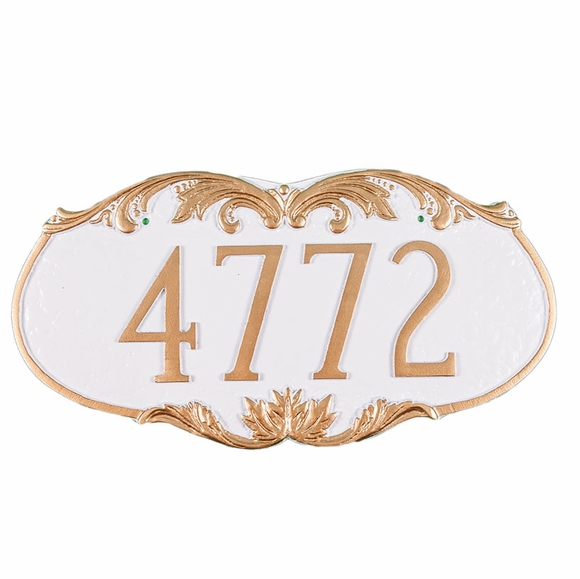 Address Number Plaque With Ornate Embellishments