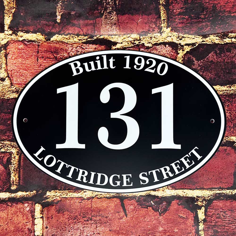 Address Plaque Circa Year Built House Name Sign