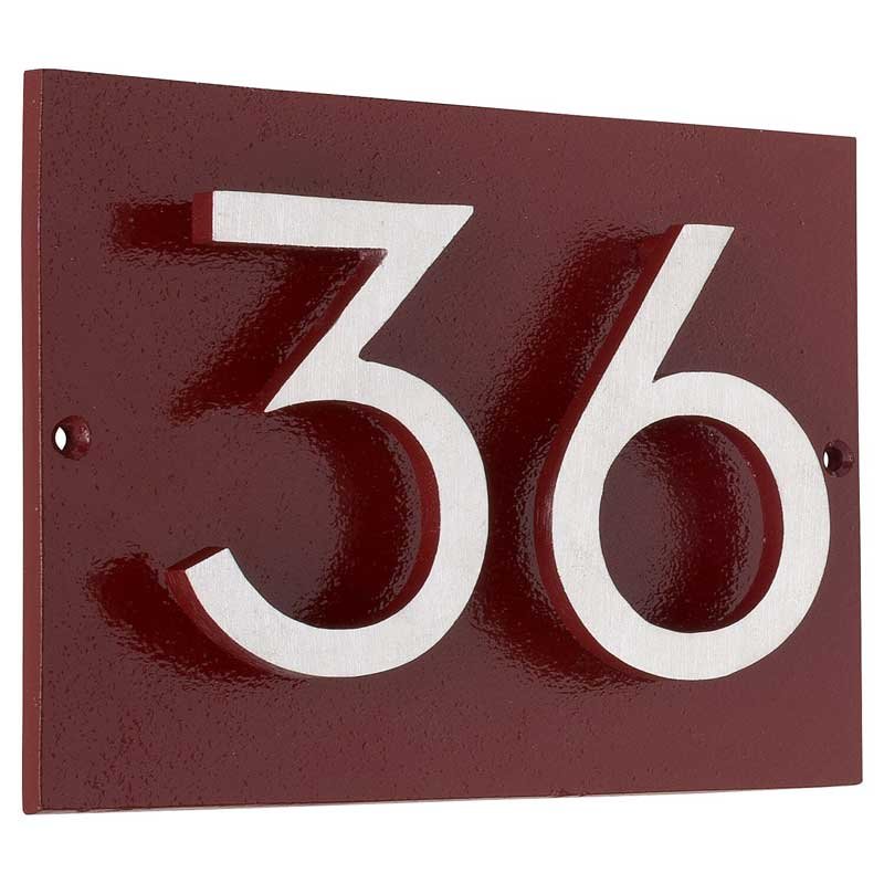 3D Address Plaque with 2 Offset Numbers - Contemporary House Number ...