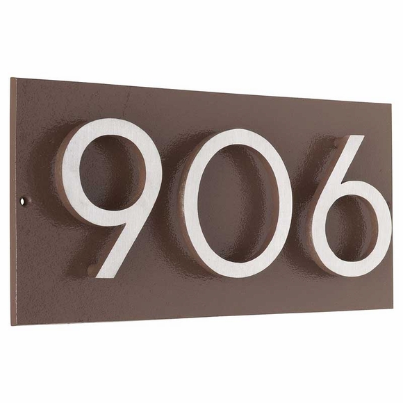 Address Plaque with 3 Offset 3D Numbers - Contemporary Floating House ...