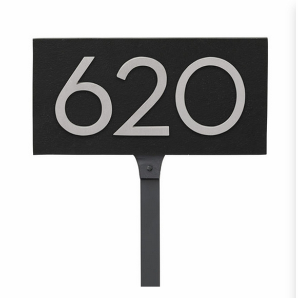 Address Plaque with 3 Offset 3D Numbers - Contemporary Floating House ...