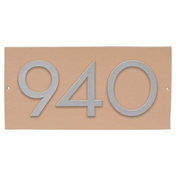 Address Plaque with 3 Offset 3D Numbers - Contemporary Floating House ...