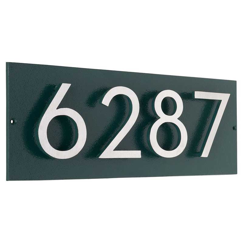 Address Plaque with 4 Offset Numbers - 3D House Number Sign - Choose ...