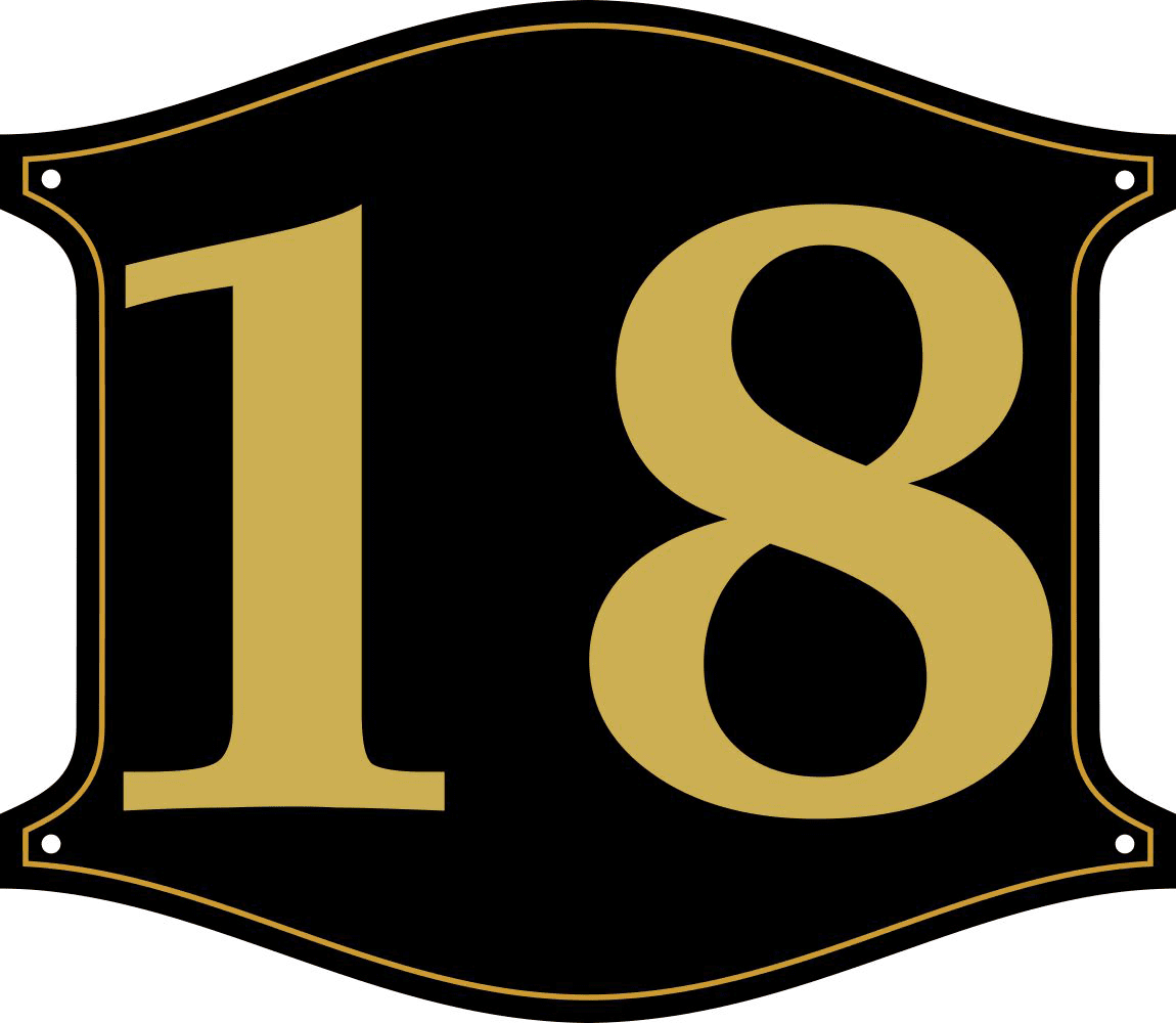 Address Plaque with Extra Large Numbers - House Sign Displays Three 5 ...