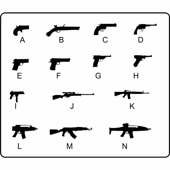 Address Plaque With Gun, Rifle, Pistol or Other Weapon
