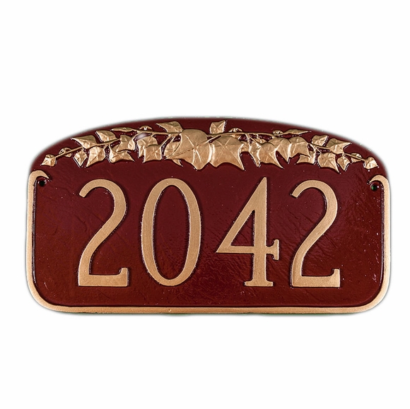 Address Plaque With Ivy Leaf - Nature Theme Custom Address Sign ...