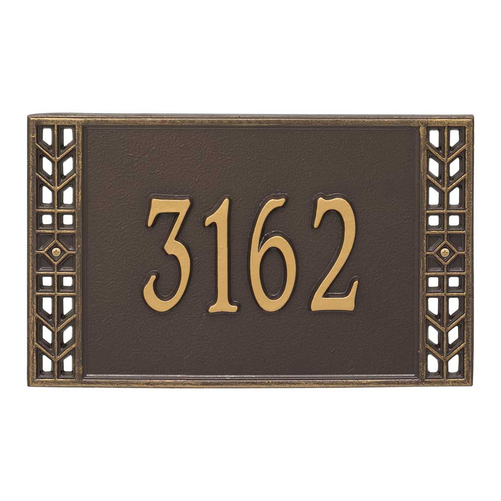 Address Plaque with Mission Style Border