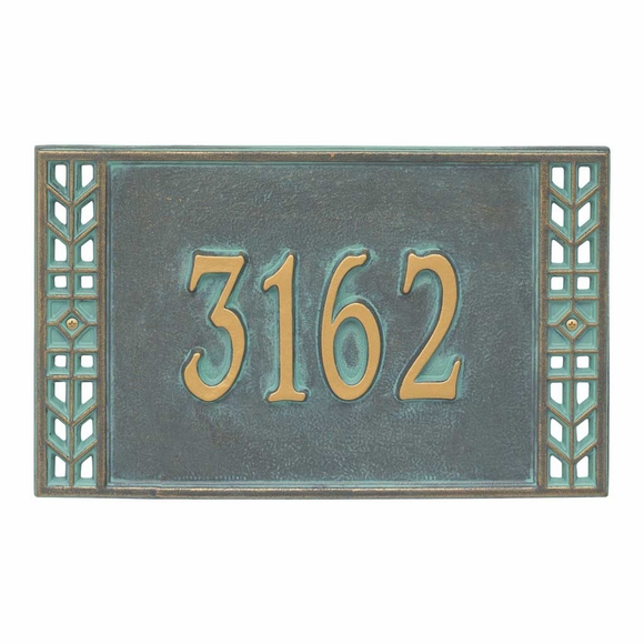 Address Plaque with Mission Style Border
