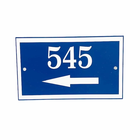 Address Sign or Direction Sign With Arrow Facing Right or Left
