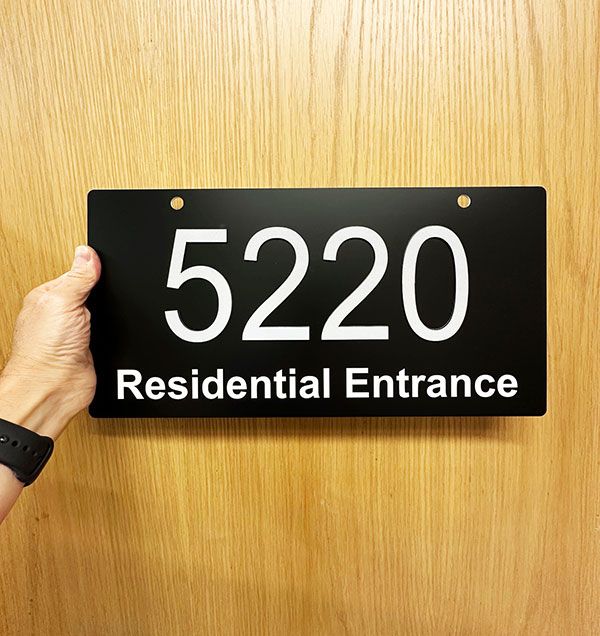 Address Sign With Reflective Numbers