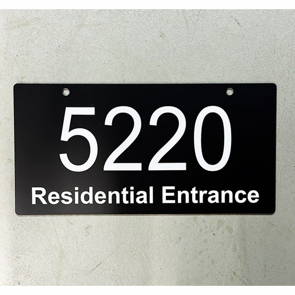 Address Sign With Reflective Numbers