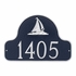 Address Sign With Sailboat - Arch Shape Nautical Theme Custom House ...
