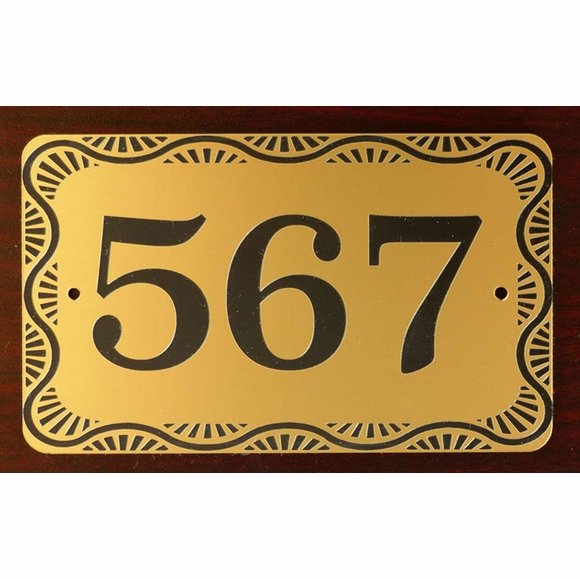 Address Sign with Stencil Art