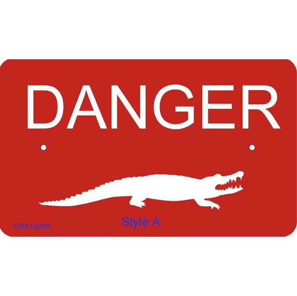 Alligator Warning Sign - Danger