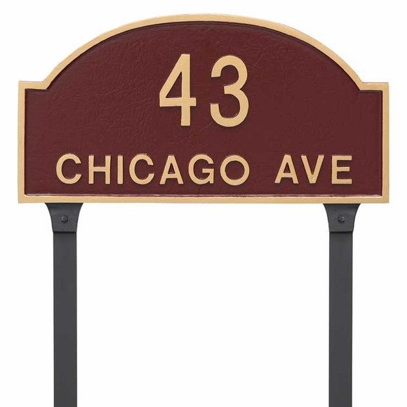 Arch Address Plaque - 2 Line Address Sign