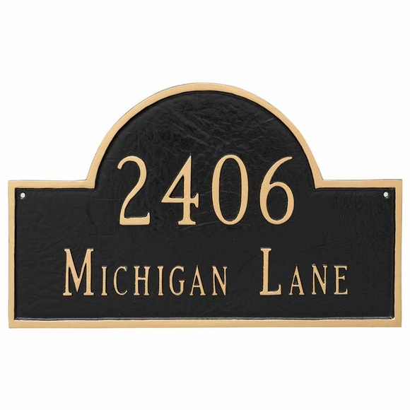 Arch Address Plaque With 2 Lines - Custom House Number Sign - Choose ...