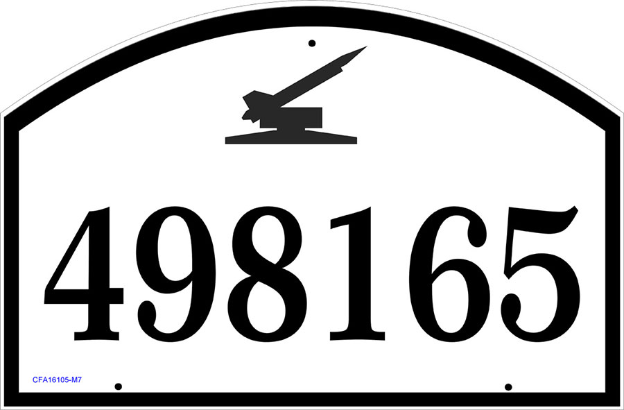 Address Plaque with Military Vehicles Including Cannon, Tank, Gun, and ...