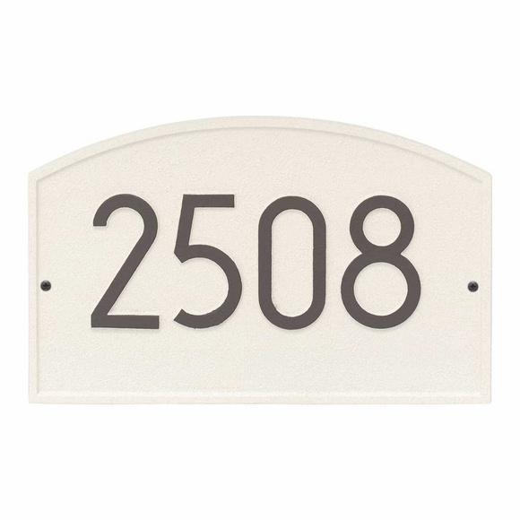 Arch Address Plaque with Modern Font - Contemporary House Number Sign