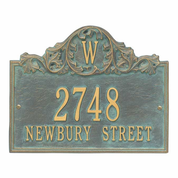 Arch Address Plaque with Monogram Wall Mount