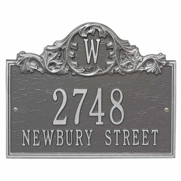 Arch Address Plaque with Monogram Wall Mount